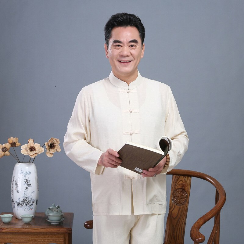 Men's Classic Chinese Style Tang Suit Kung Fu ... – Grandado