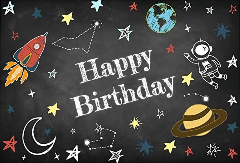 Kids Space Birthday Party Backdrops Universe Party... – Grandado