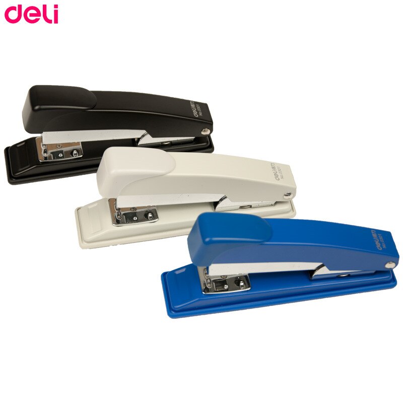 deli 0301 stapler use 24/6 26/6 staples black whit... – Grandado