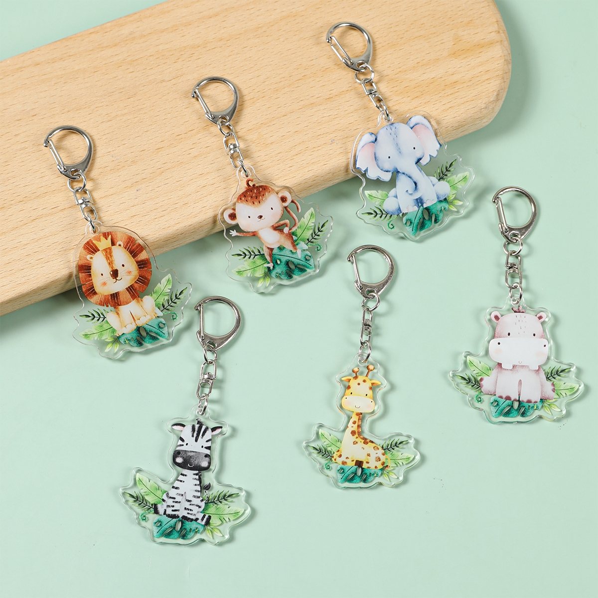 Jungle Animal Party Key Chains Safari Birthday Par... – Grandado