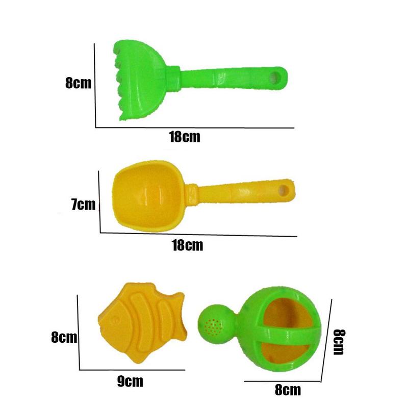 5Pcs/Set Beach Sand Toys Bucket Spade Shovel Rake ... – Grandado