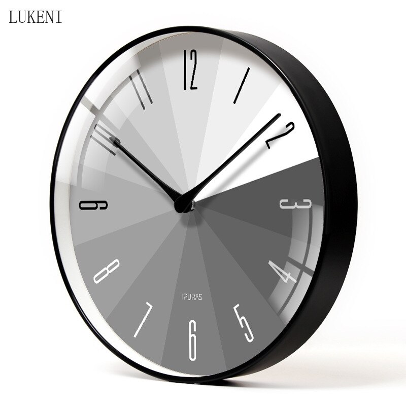 Gray Classic Silent Wall Clock Ten Inch/ Twelve In... – Grandado