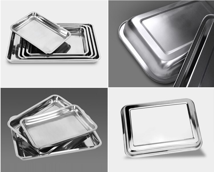 Barbecue tools stainless steel rectangular plate t... – Vicedeal