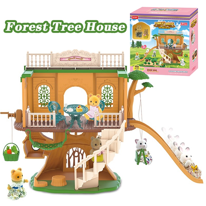 Forest Animals 1/12 Adventure Tree House Set Dollh... – Grandado