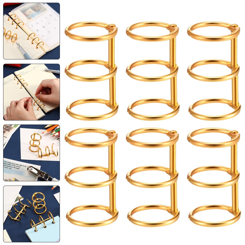 6Pcs Praktische Binding Rings Loose Leaf Binding R... – Grandado