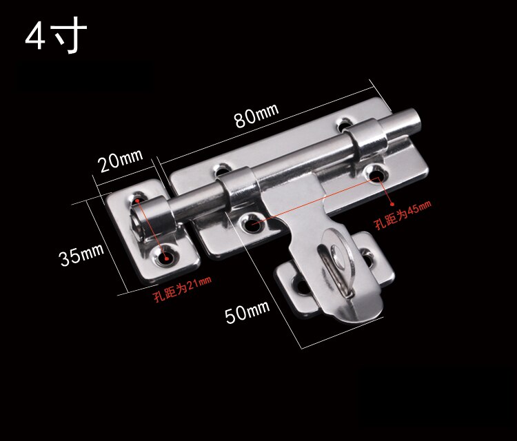 Dikke Rvs Anti-Diefstal Deurslot Bolt Twee-weg Pin... – Grandado