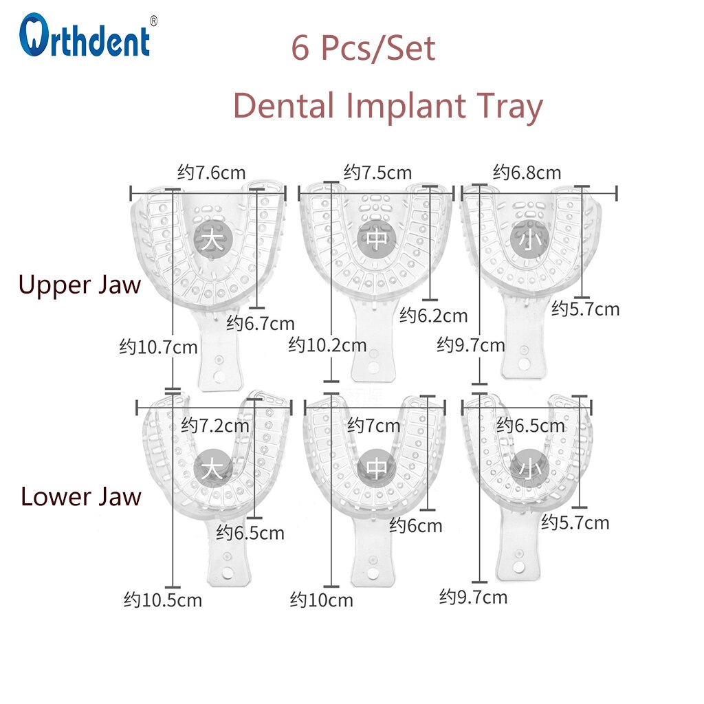 6 Pcs/Set Dental Implant Tray Autoclavable Transpa... – Vicedeal