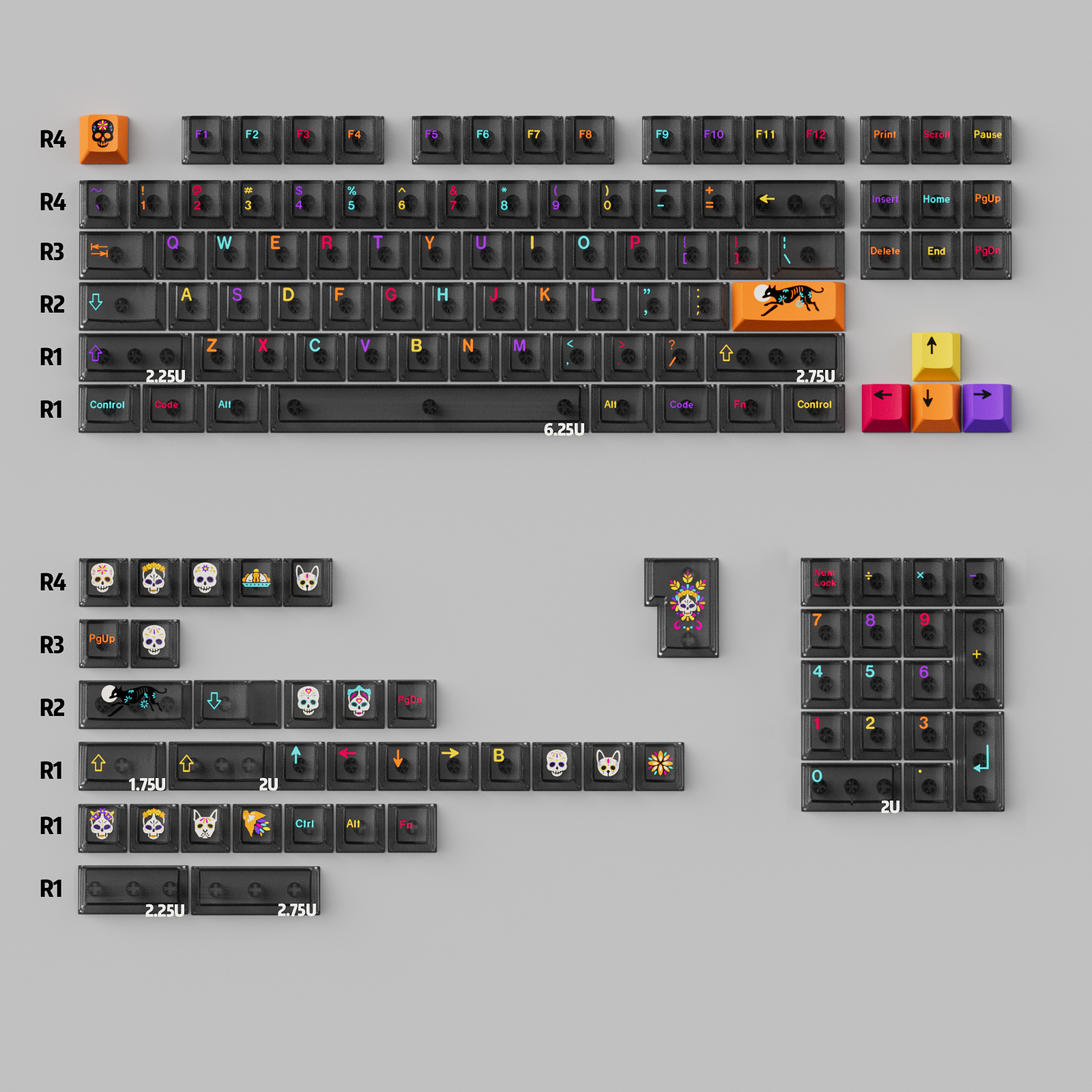 136 Keys GMK Mictlan keycaps Cherry Profile Transp... – Vicedeal