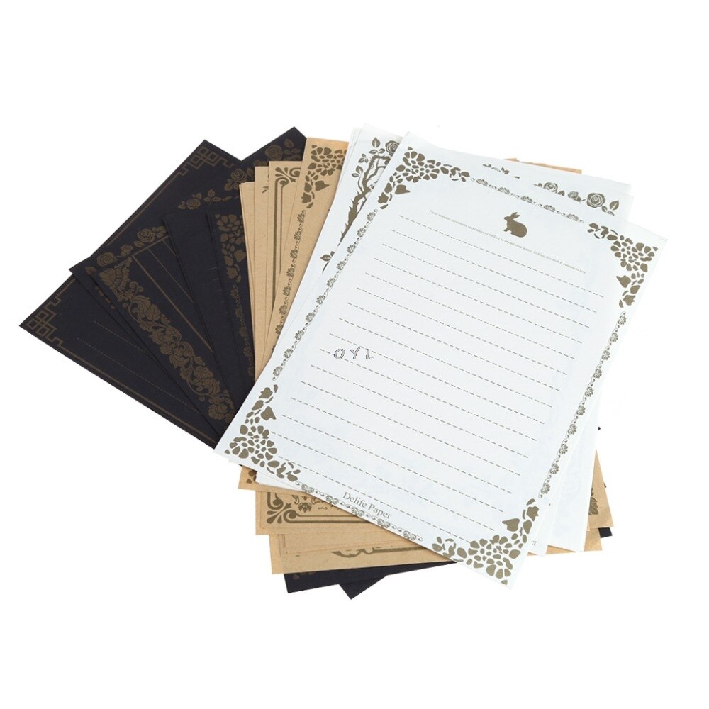 8 Sheets Vintage Retro Writing Stationery Paper Pa... – Vicedeal