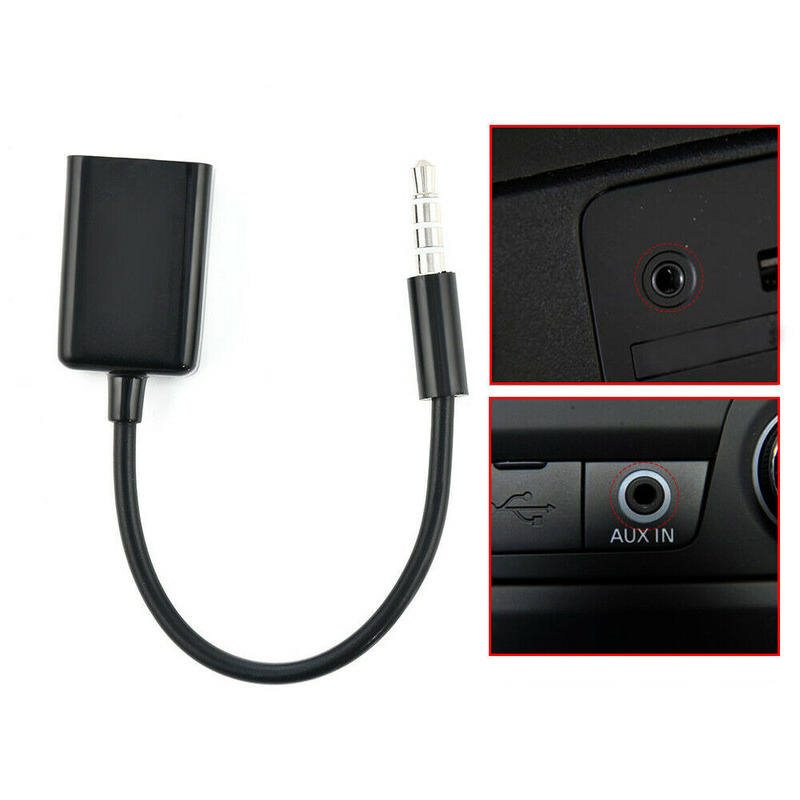 Schwarz 3,5mm Stecker Audio- AUX Jack Zu USB 2,0 B... – Grandado