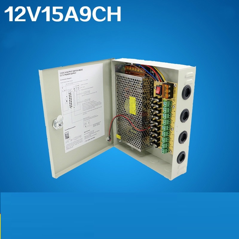 CCTV Power Supply Box 9 Port Channel 15A 180W Dist... – Grandado