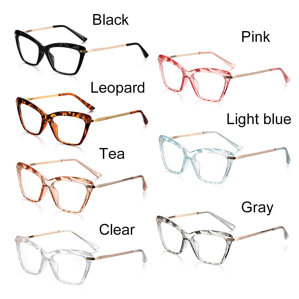 Cat Eye Bril Frame Facet Crystal Brillen Vierkante... – Grandado