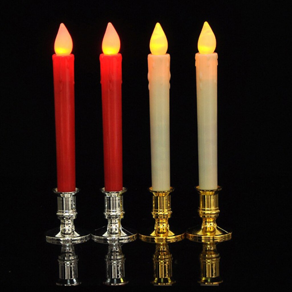 2 Set Wedding LED Candles Pillar Tea Light Church ... – Grandado