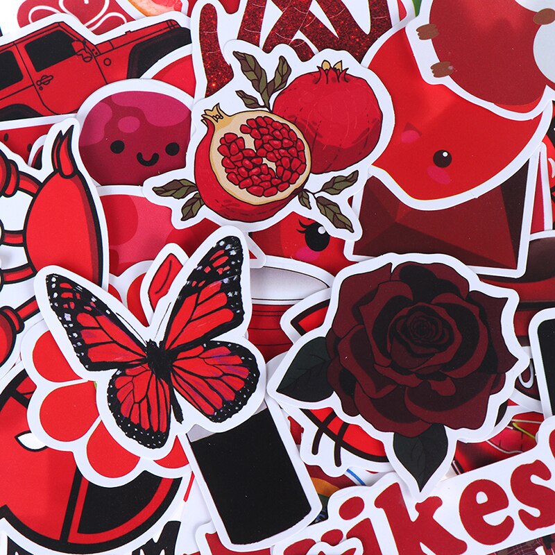 50 Pcs Cartoon Rode Vsco Meisjes Stickers Voor Chi... – Vicedeal