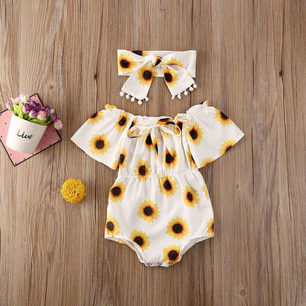 0-24M Pasgeboren Baby baby Meisje Bloem Romper Jum... – Grandado