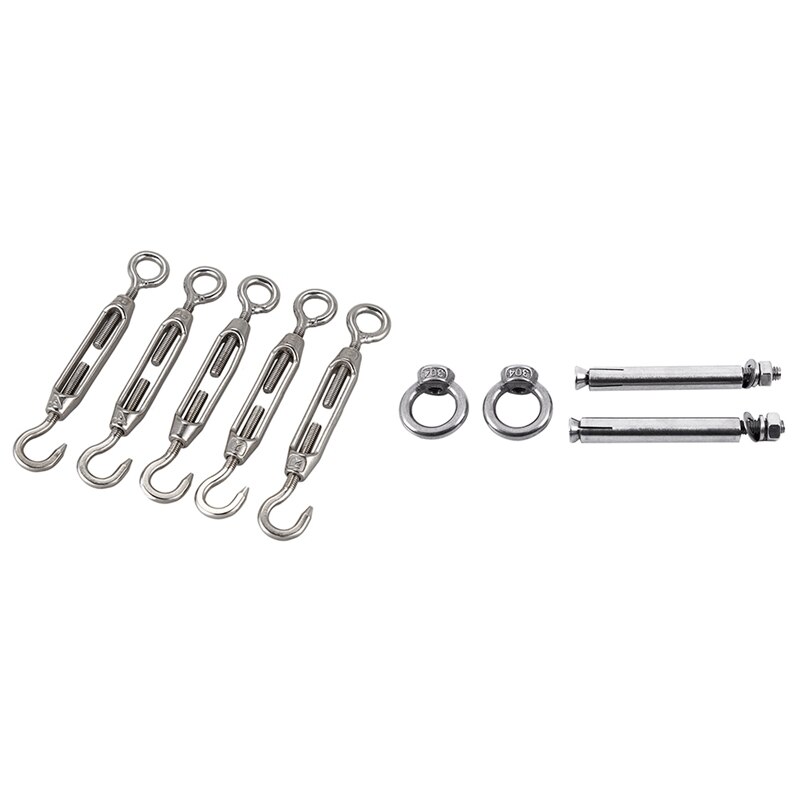 5 Pcs M4 Stainless Steel 304 Hook & Eye Turnbu... – Vicedeal