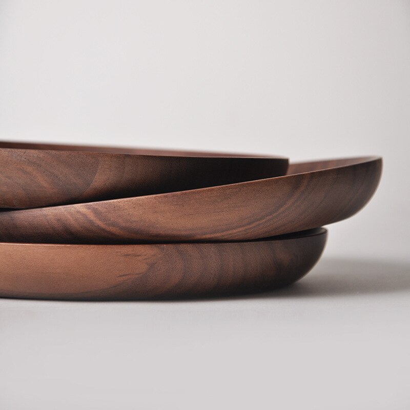 Japanese Black Walnut Dining Plate Wooden Pallet S... – Vicedeal