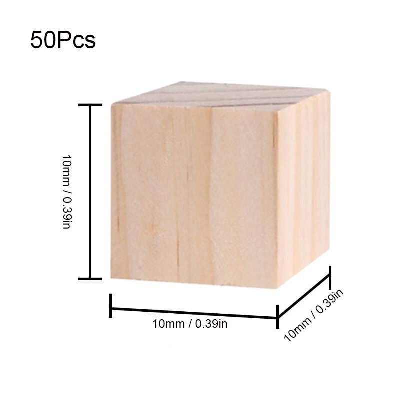 15/20/25MM Small Wooden Cubes Unfinished Wood Blan... – Grandado