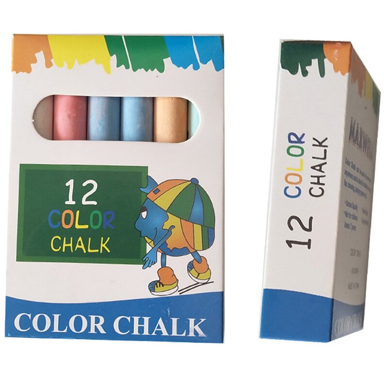 12PCS/Set Nontoxic Chalk 6-Color Washable Art Play... – Grandado