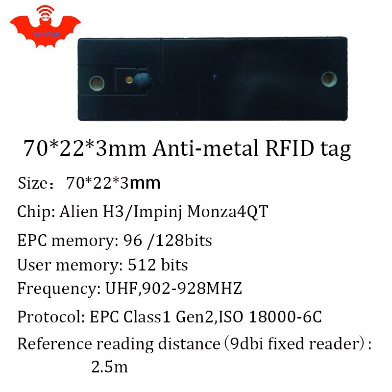 UHF RFID metal tag 915m 868m EPC 20pcs fixed-asset... – Vicedeal