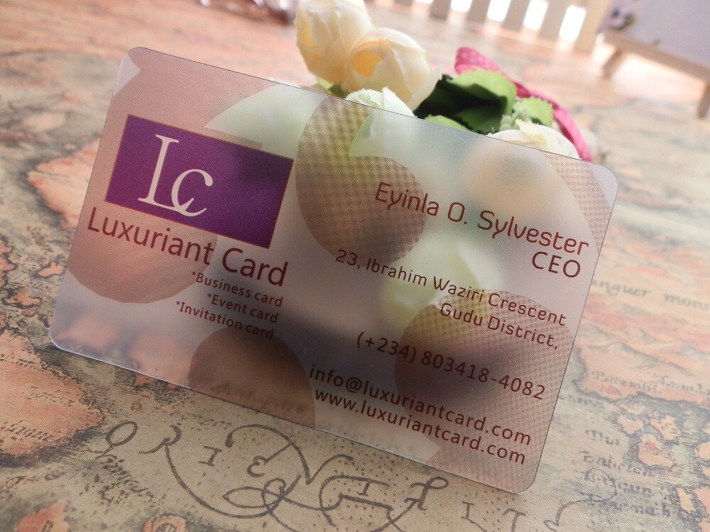 Matte PVC transparante kaart goede plastic card pr... – Vicedeal