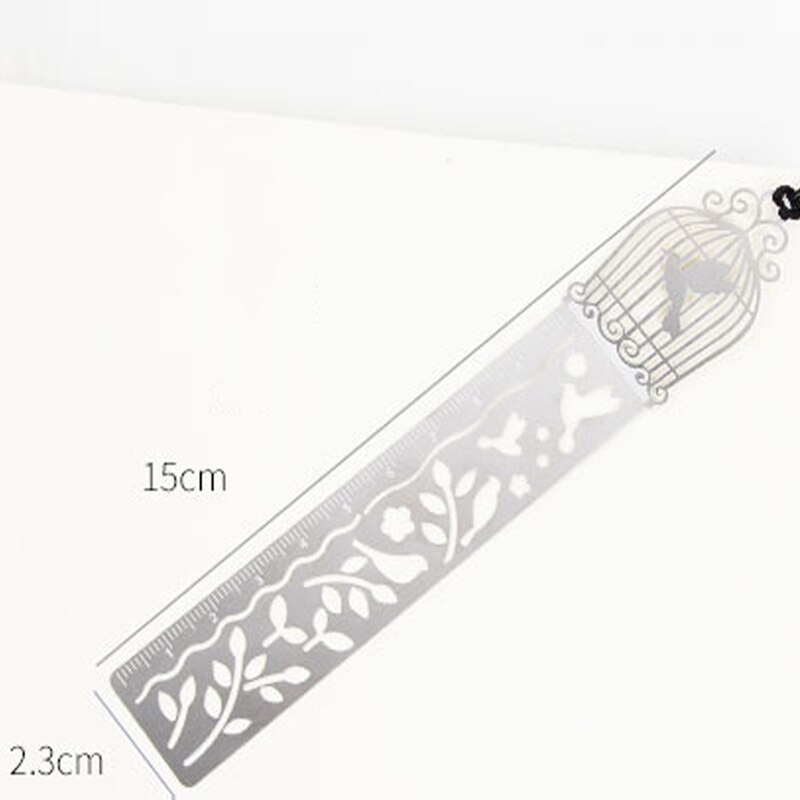 1 Pcs Metal Straight Ruler Bookmark Hollow Rulers ... – Grandado