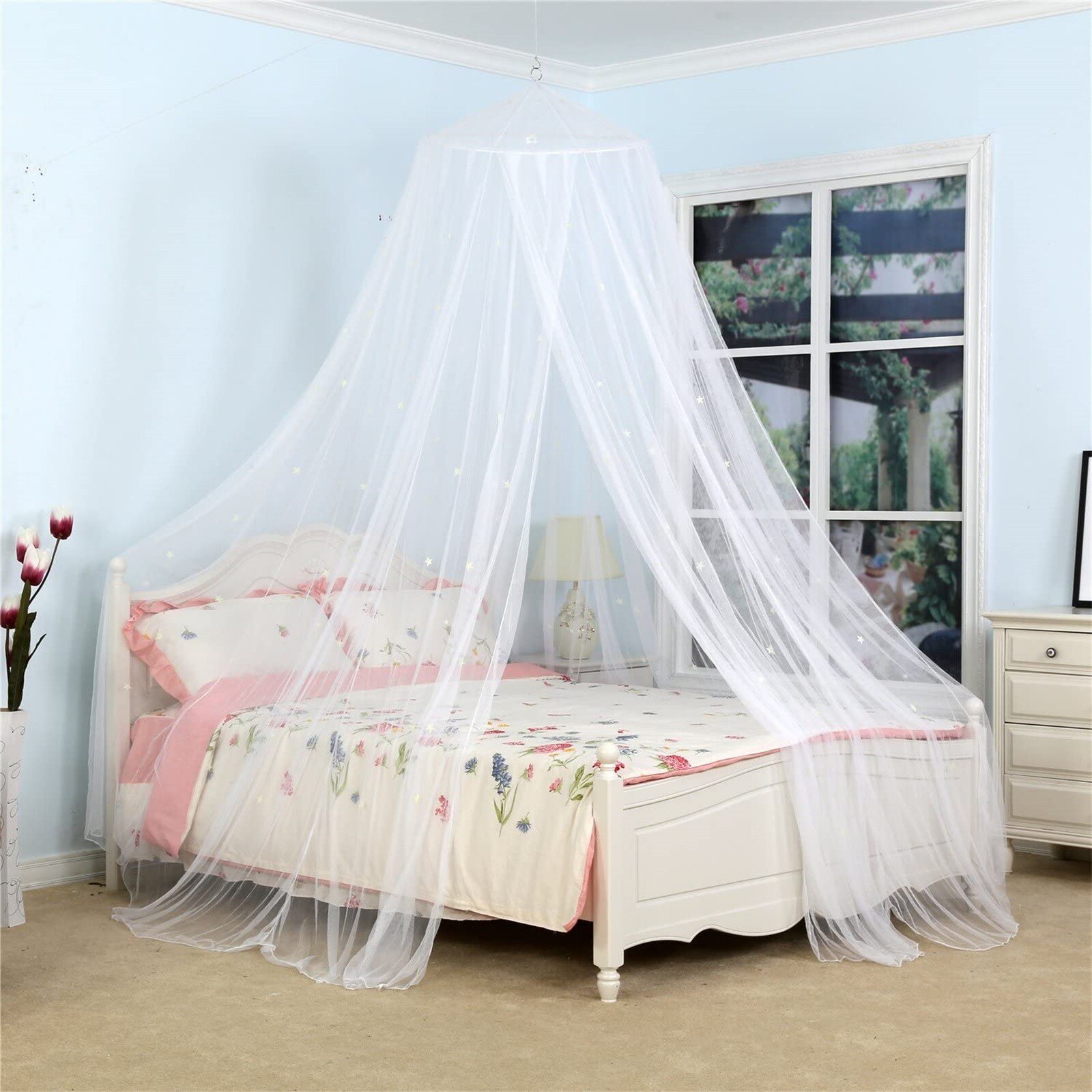 Ceiling Hanging Stars Mosquito Net Night Glowing B... – Grandado