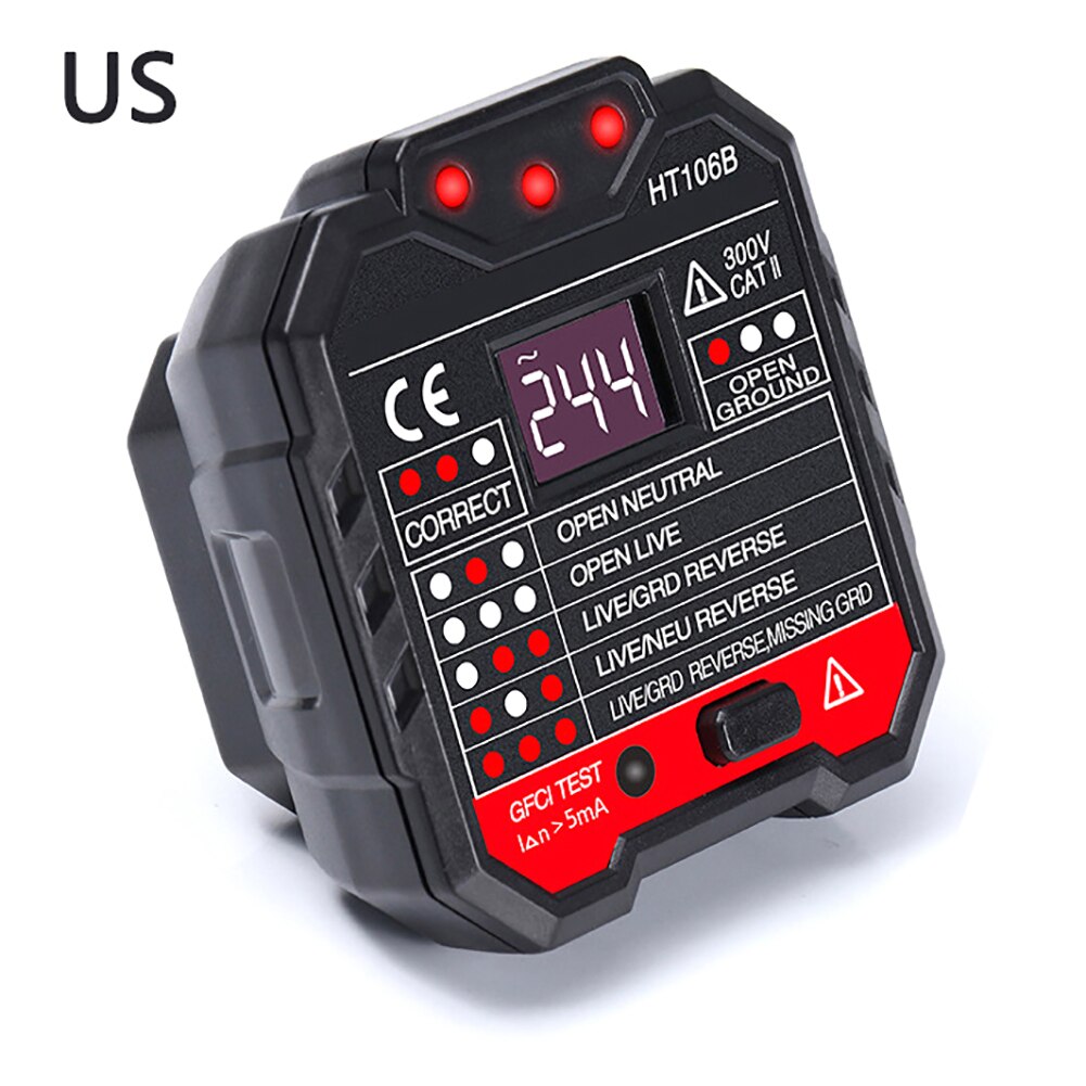 HT106 Socket Outlet Tester Circuit Polarity Voltag... – Grandado