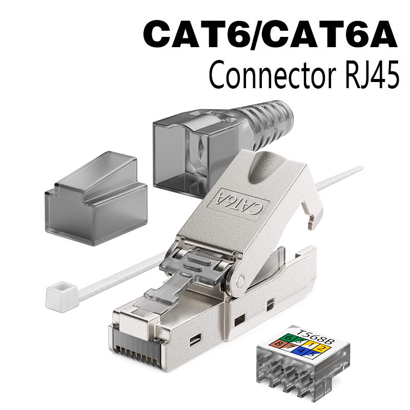 CAT8 STP RJ45 Connector CAT7 CAT6A Reusable Ethern... – Grandado
