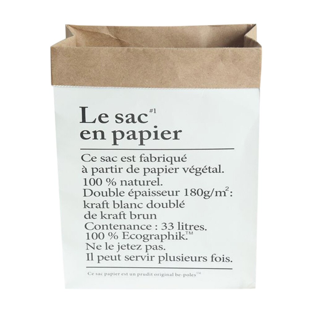 Cute Storage Bag Kraft Paper Laundry Bag Baby Kids... – Grandado