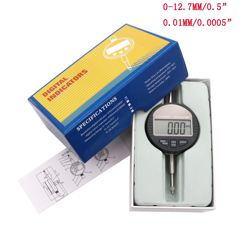 0-12.7mm electronic digital dial indicator precisi... – Grandado