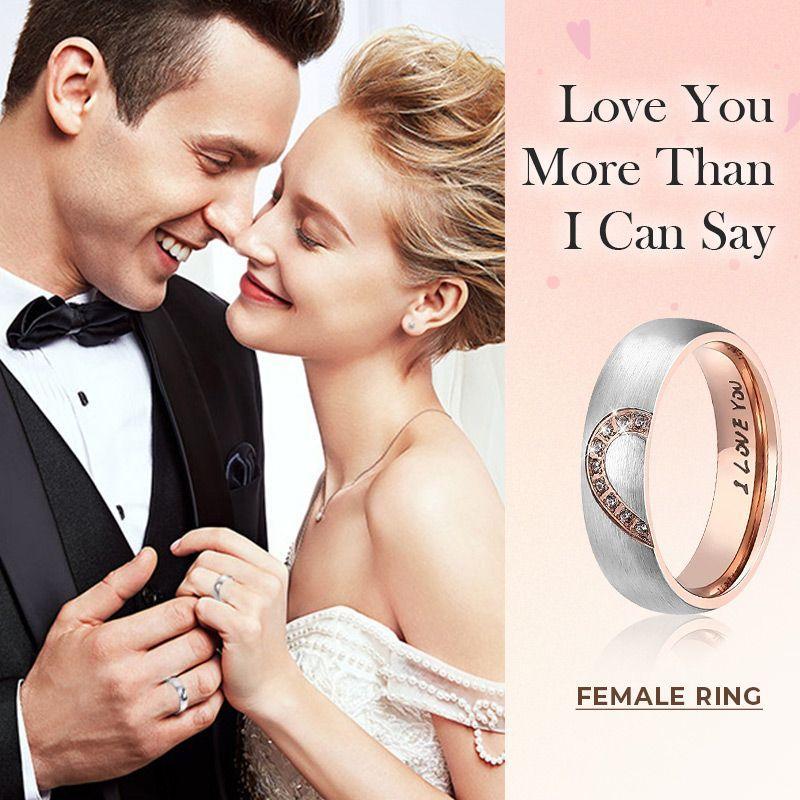 Eternal Heart Lover Ring Lover Couple Rings Set Co... – Vicedeal