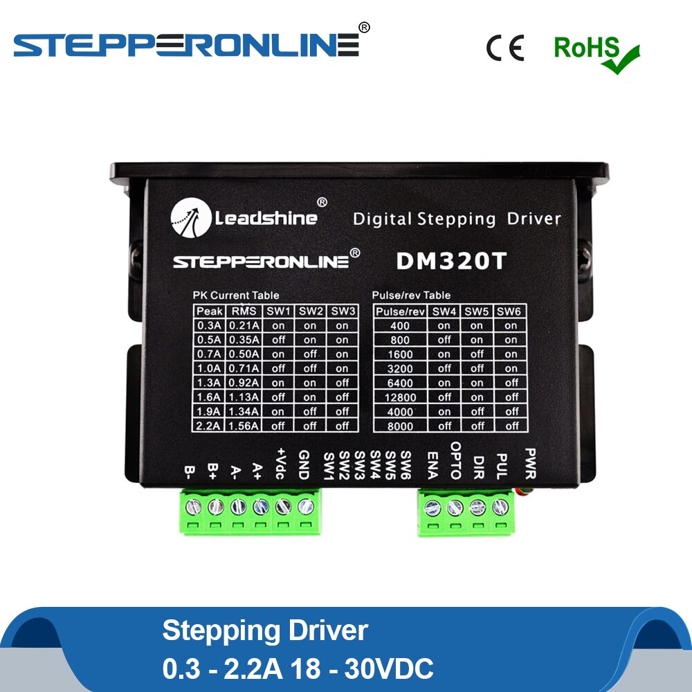 Digitale Stappenmotor Driver 0.3-2.2A 10-30VDC 2-f... – Grandado