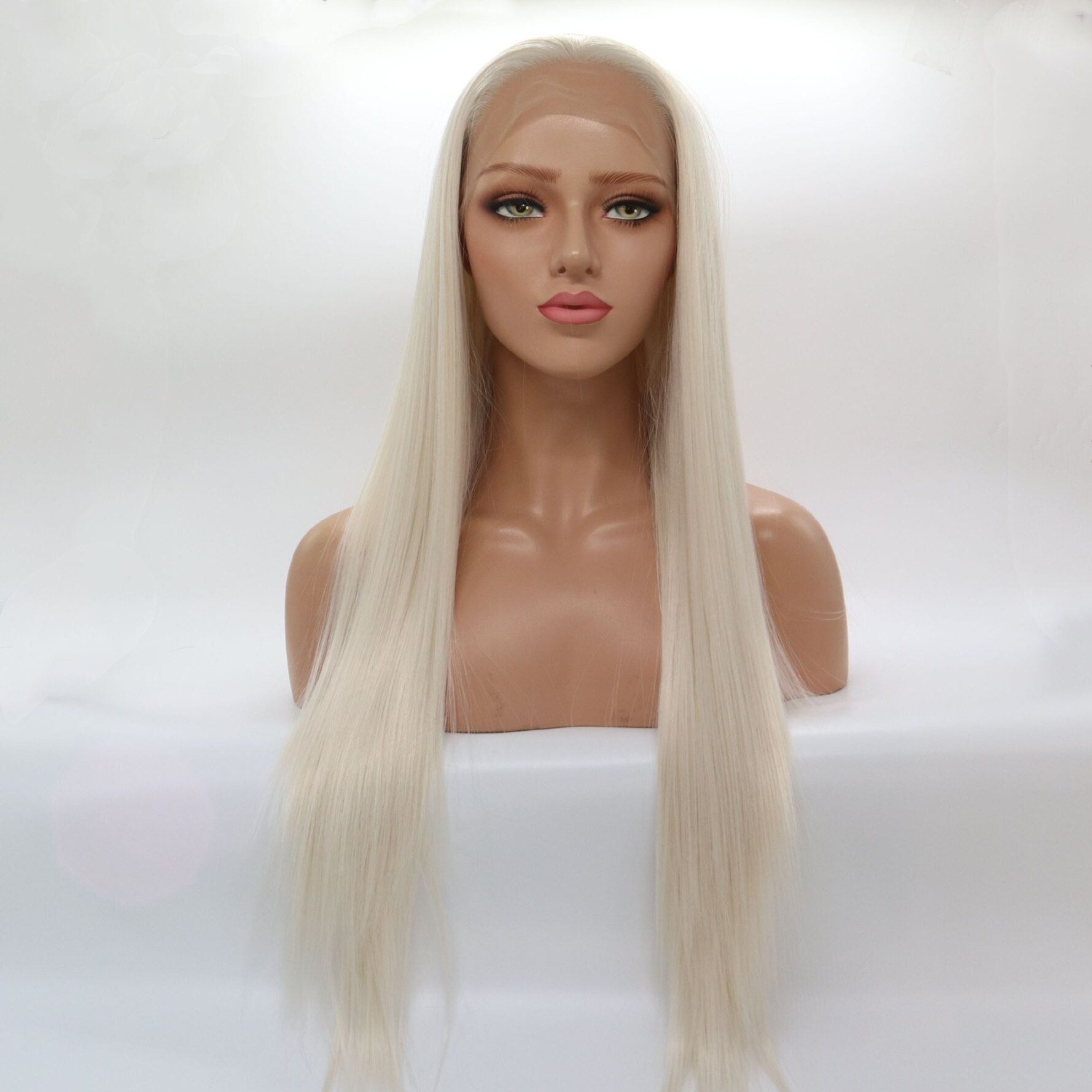 Marquesha hvit blond syntetisk blondere foran pary... – Grandado