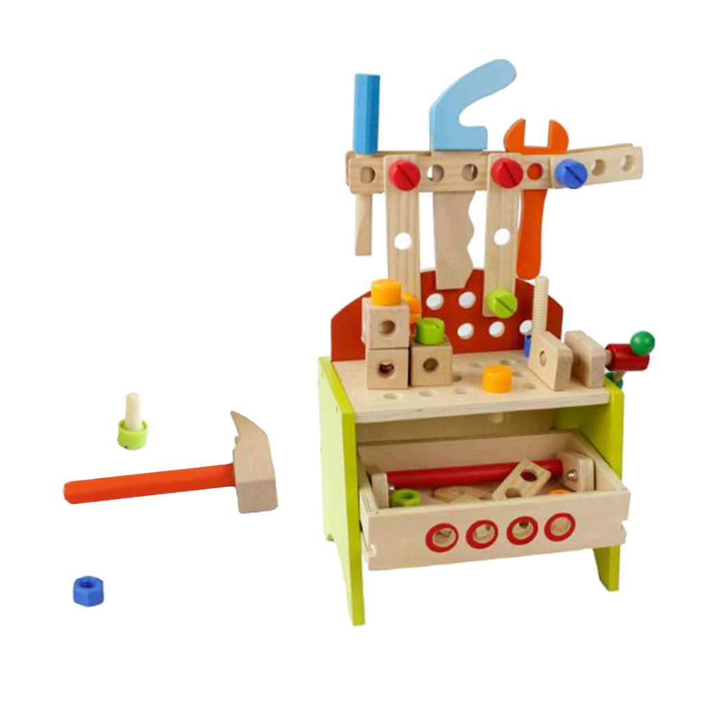 Wooden Workbench Toys Pretend Playset - Work Table... – Grandado