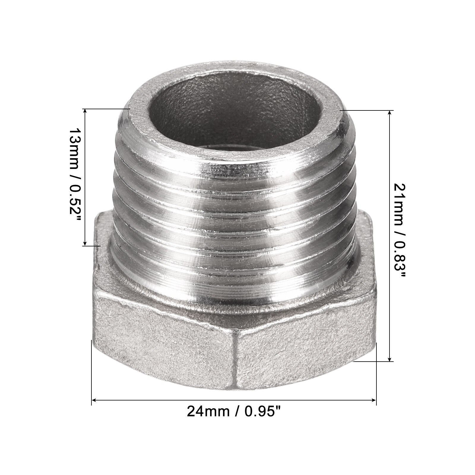 Uxcell Hex Reducing Bushing, 1/2 PT Male to 3/8 PT... – Vicedeal