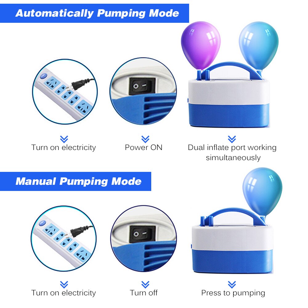 Electric Air Balloon Pump Portable Inflator Dual-N... – Grandado
