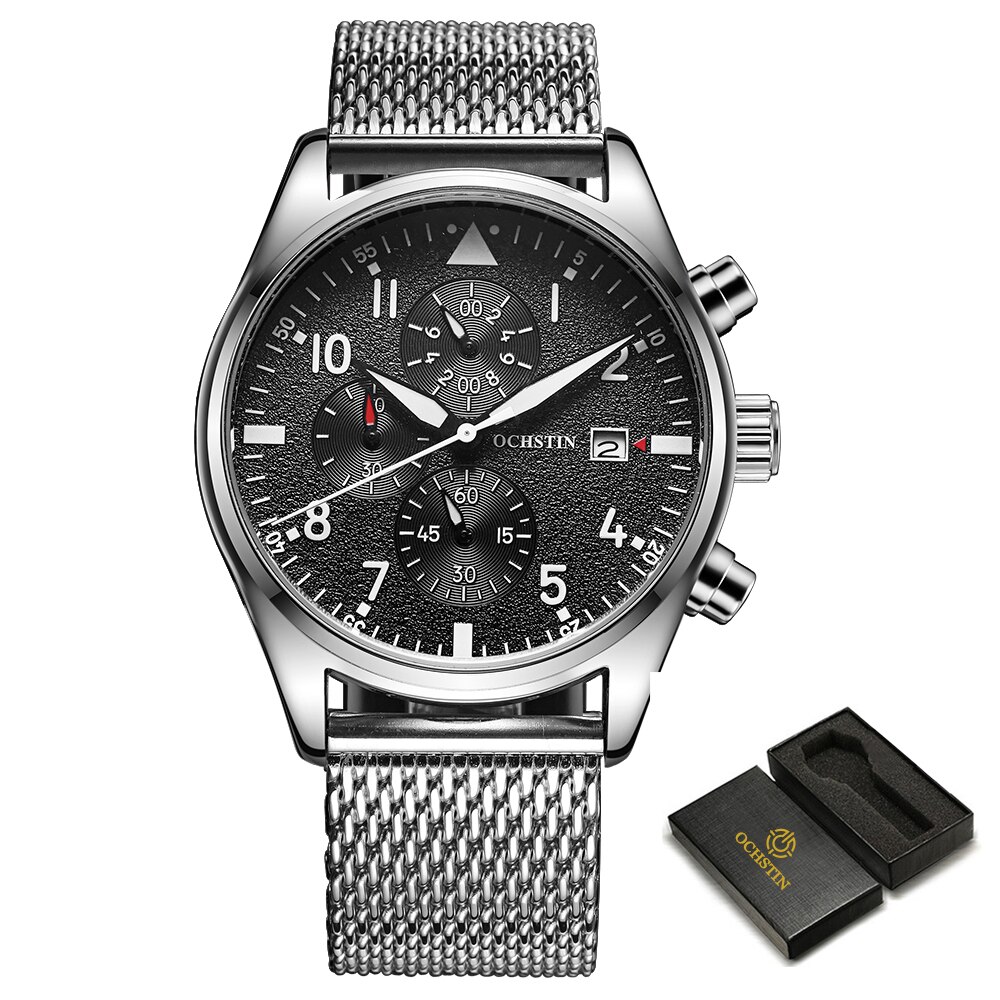 OCHSTIN Men Pilot Watches Luxury Stainless Steel W... – Grandado