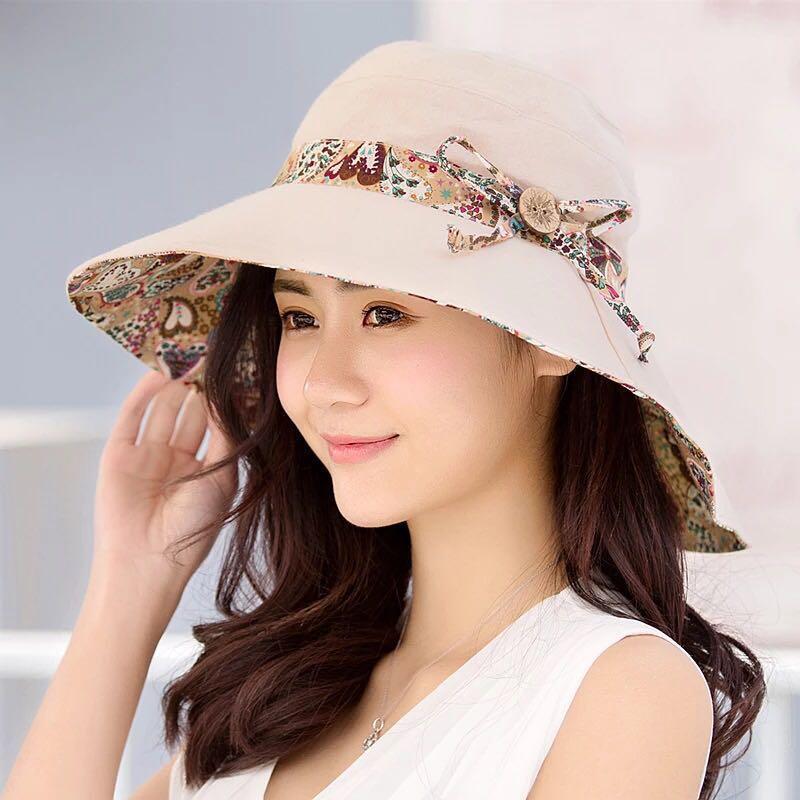 Sombrero para el sol para mujer, gorra plegable co... – Grandado