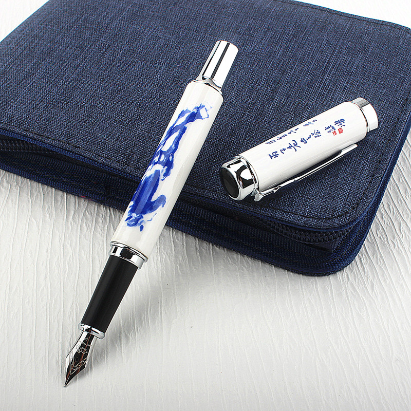 Jinhao 950 Ceramics Silver Clip Metal Fountain Pen... – Grandado