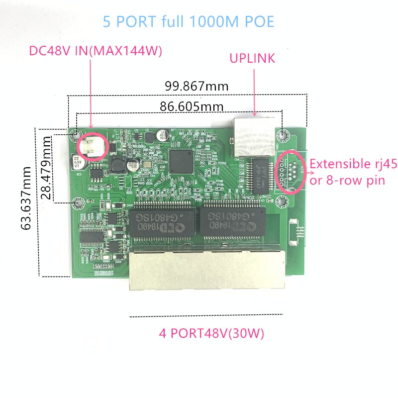 5 POE 1000M Port 8 Poe 10/100/1000M Industrial Swi... – Grandado