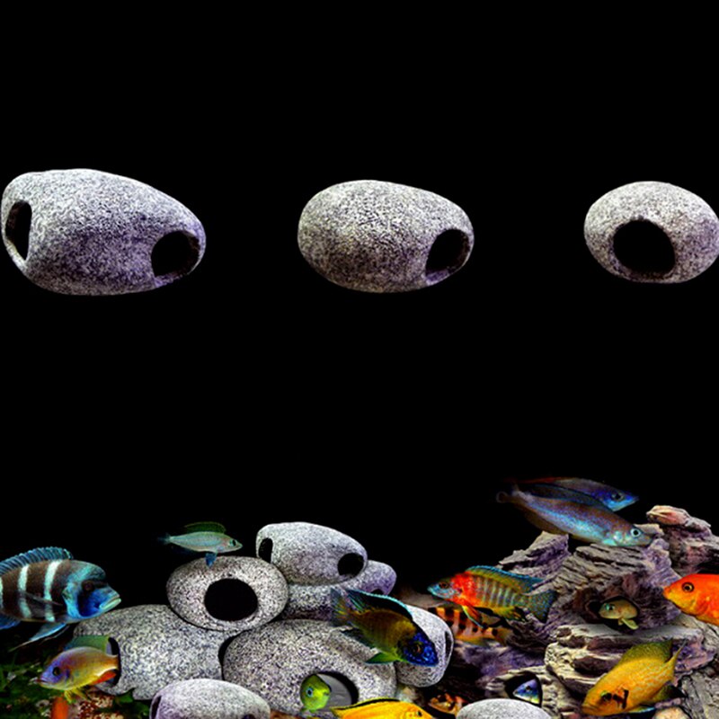 1pc Aquarium Deco Marbles Cichlid Stone Ceramic Ro... – Grandado