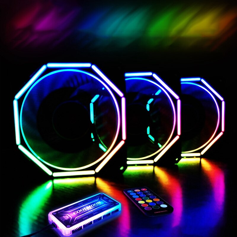 COOLMOON Rgb Computer Chassis Fan, 12cm Ultra-Quie... – Grandado