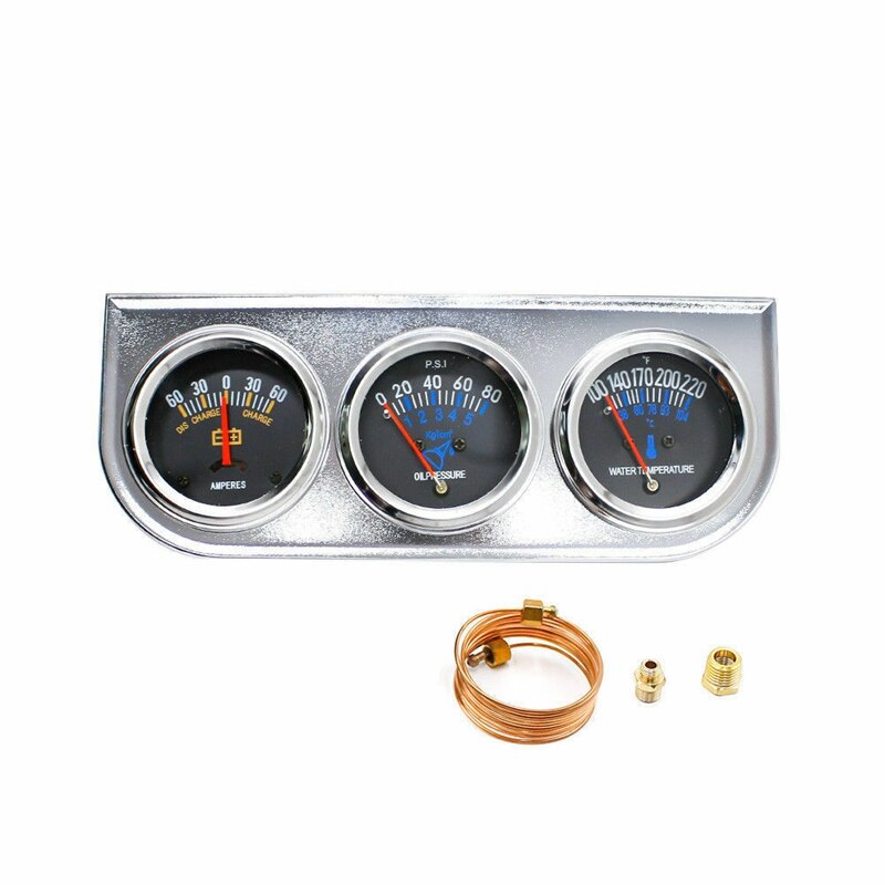2 Inch 52mm Car Triple Gauge Set Kit AMP Meter Wat... – Vicedeal
