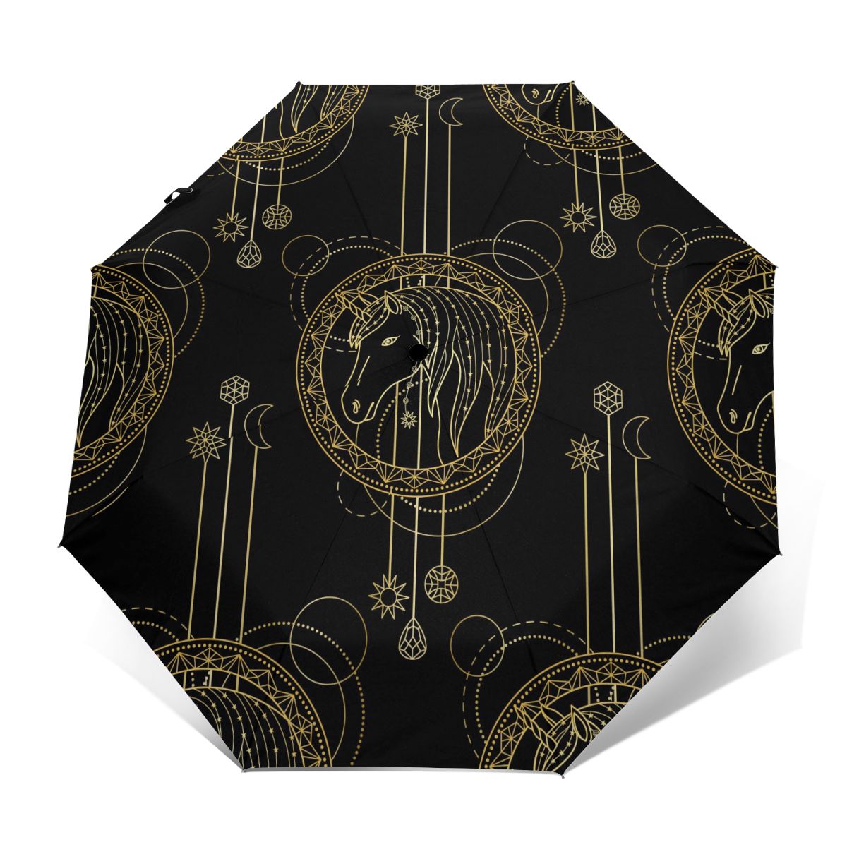 Sunny Paraplu Goud Eenhoorn En Geometrische Automa... – Grandado