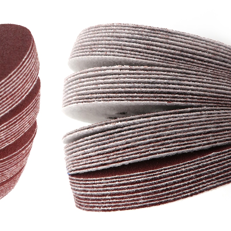 80 stk. 125mm 8 huller slibeskive runde røde sandp... – Grandado