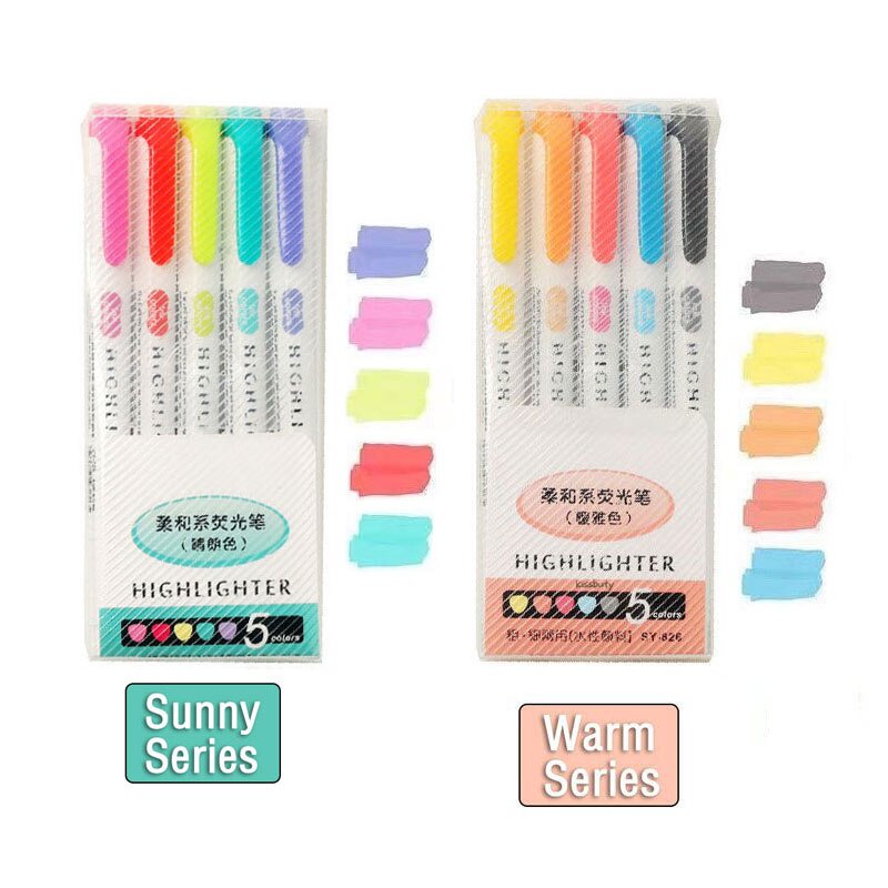 5/10 Colors Double Headed Highlighter Pen Art Mark... – Grandado