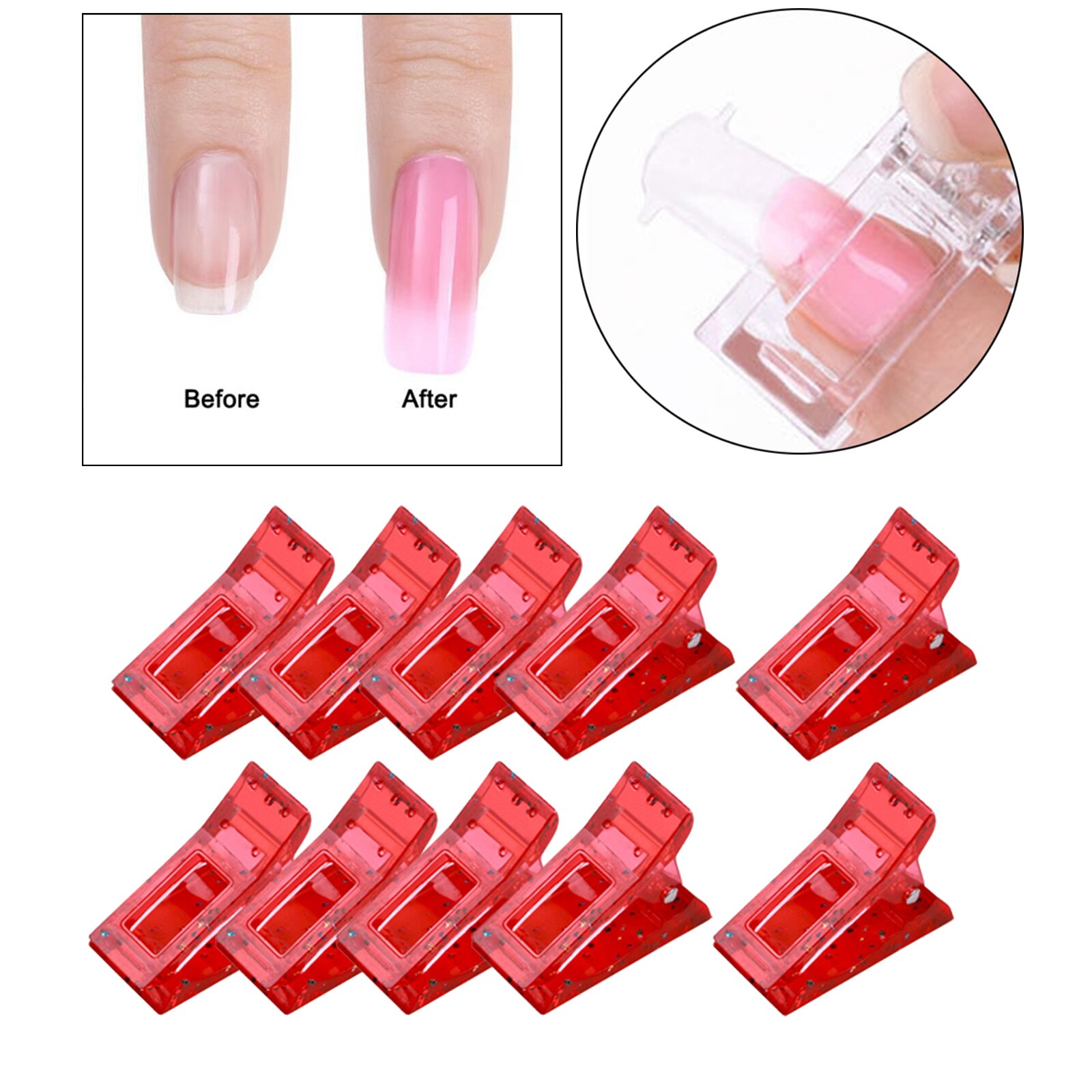 10Pcs Plastic Nail Clips for Quick Building DIY Ac... – Grandado