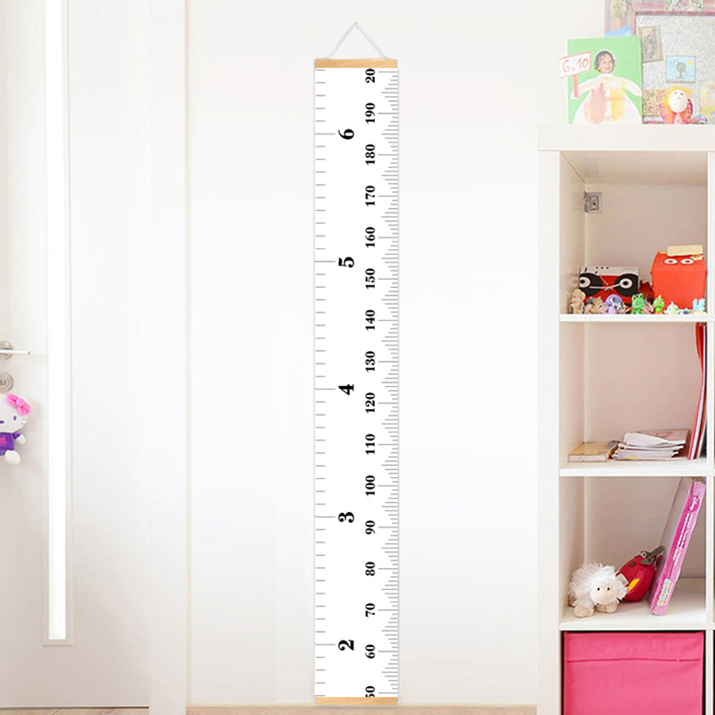 Wood Frame Canvas Baby Growth Chart Ruler Boys Gir... – Grandado