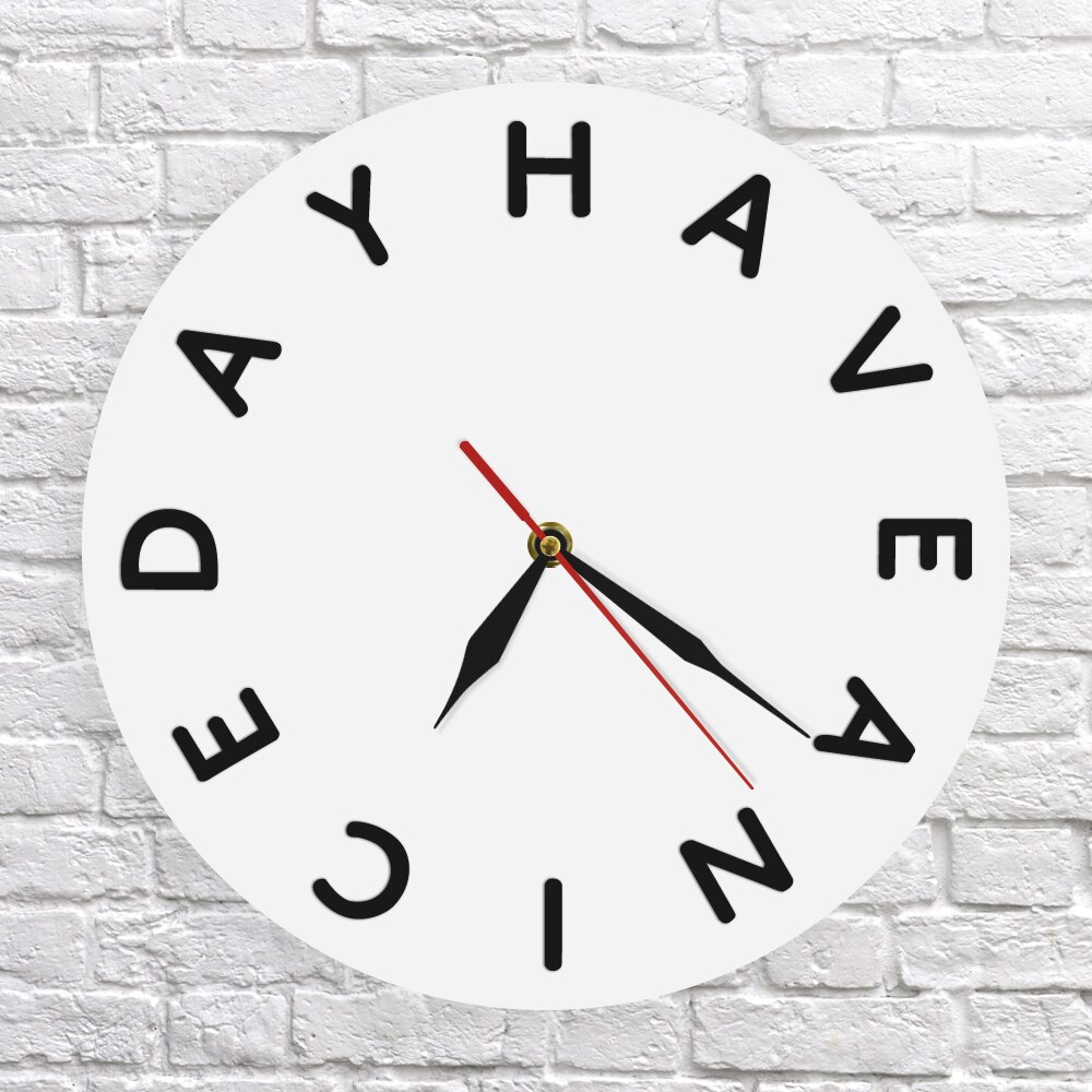 Have A Nice Day Mood Time Clock English Letter 3D ... – Vicedeal